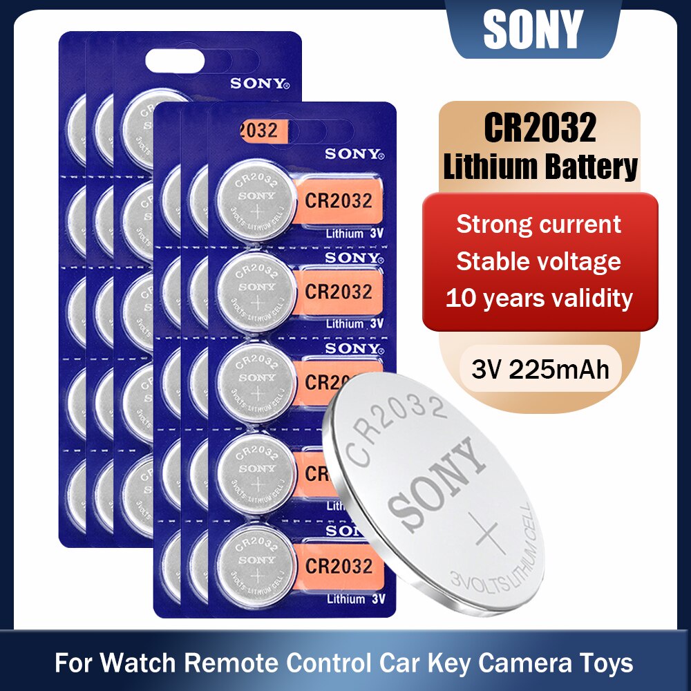 SONY CR2032 DL2032 ECR2032 5004LC BR2032 3V Lithium Battery For Remote ...