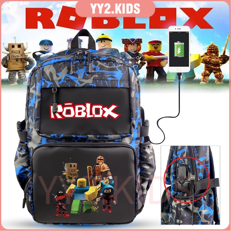 DynaBlocks Roblox Game Cartoon Nylon Casual Student Camouflage Backpack ...
