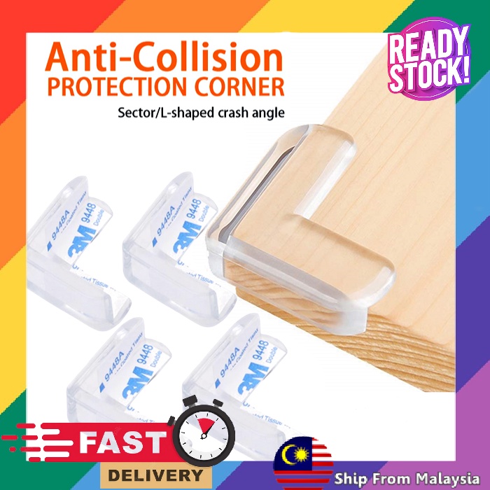 [READY STOCK] 4Pcs Table Corner L Shape Protector Soft Table Edge Guard ...