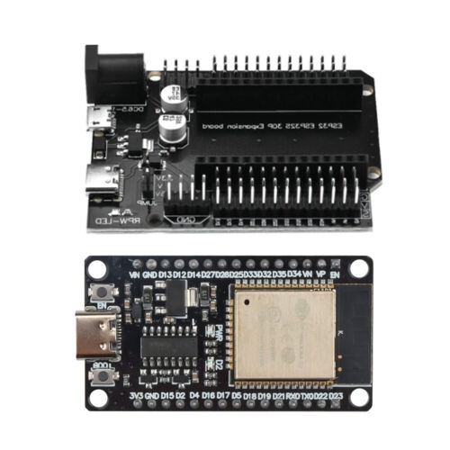 Pcbfun USB Type-C ESP32 Wifi Bluetooth Development Board + ESP32 30P Expansion Board | Shopee ...