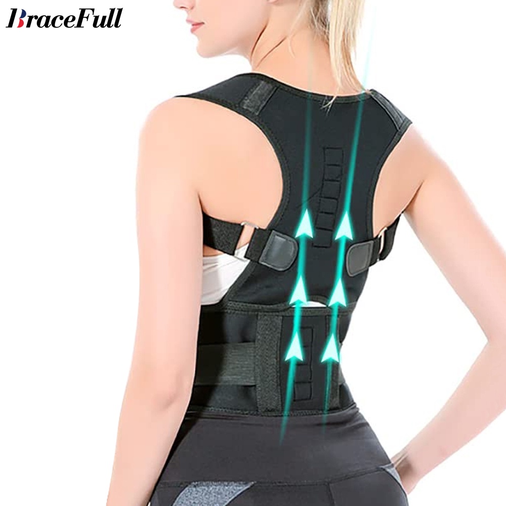 Back Brace Posture Corrector- Magnetic Lumbar Back Support Belt-Back ...
