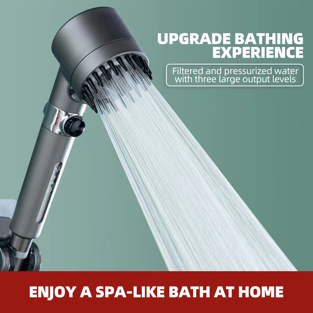 Kit 4 In 1 High Pressure Shower Head With Filter Shower Head High