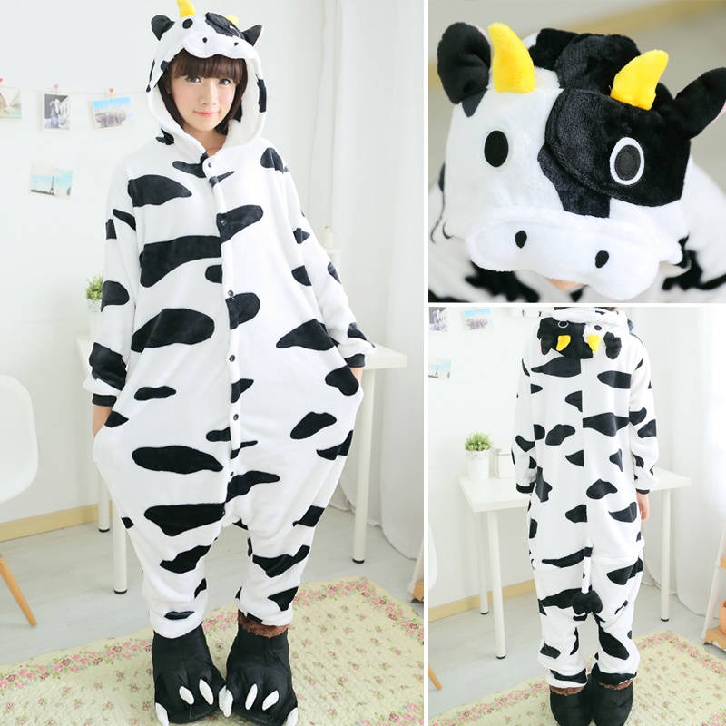 Kigurumi Unisex Animal Minion Stitch Unicorn Cow Cartoon Sleepwear ...