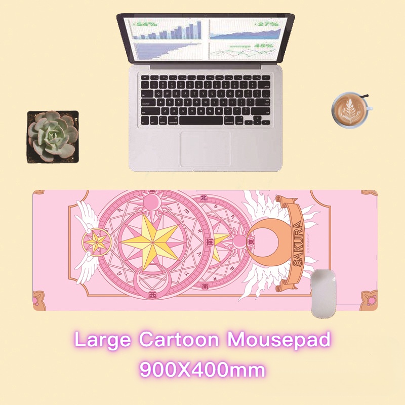 Large Cartoon Mousepad Gamer Cute 900x400 Mousepad Gaming Mouse Pad ...