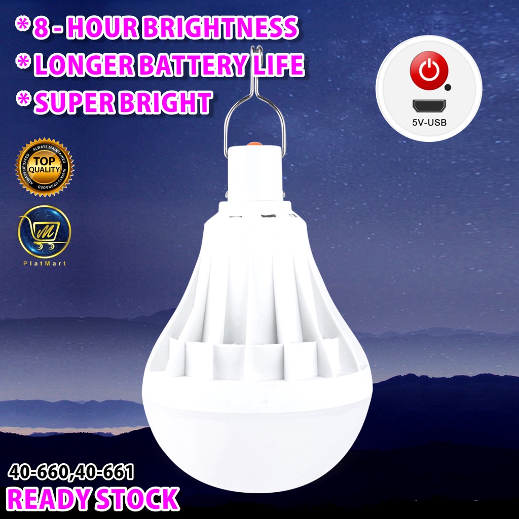PlatMart - [READY STOCK] 80/150W LED Emergency Rechargeable Light Bulb ...