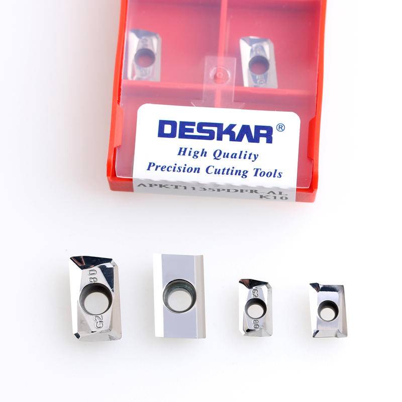 10PCS DESKAR Original Carbide Inserts APKT 1003/1135/1604 PDFR AL K10 ...