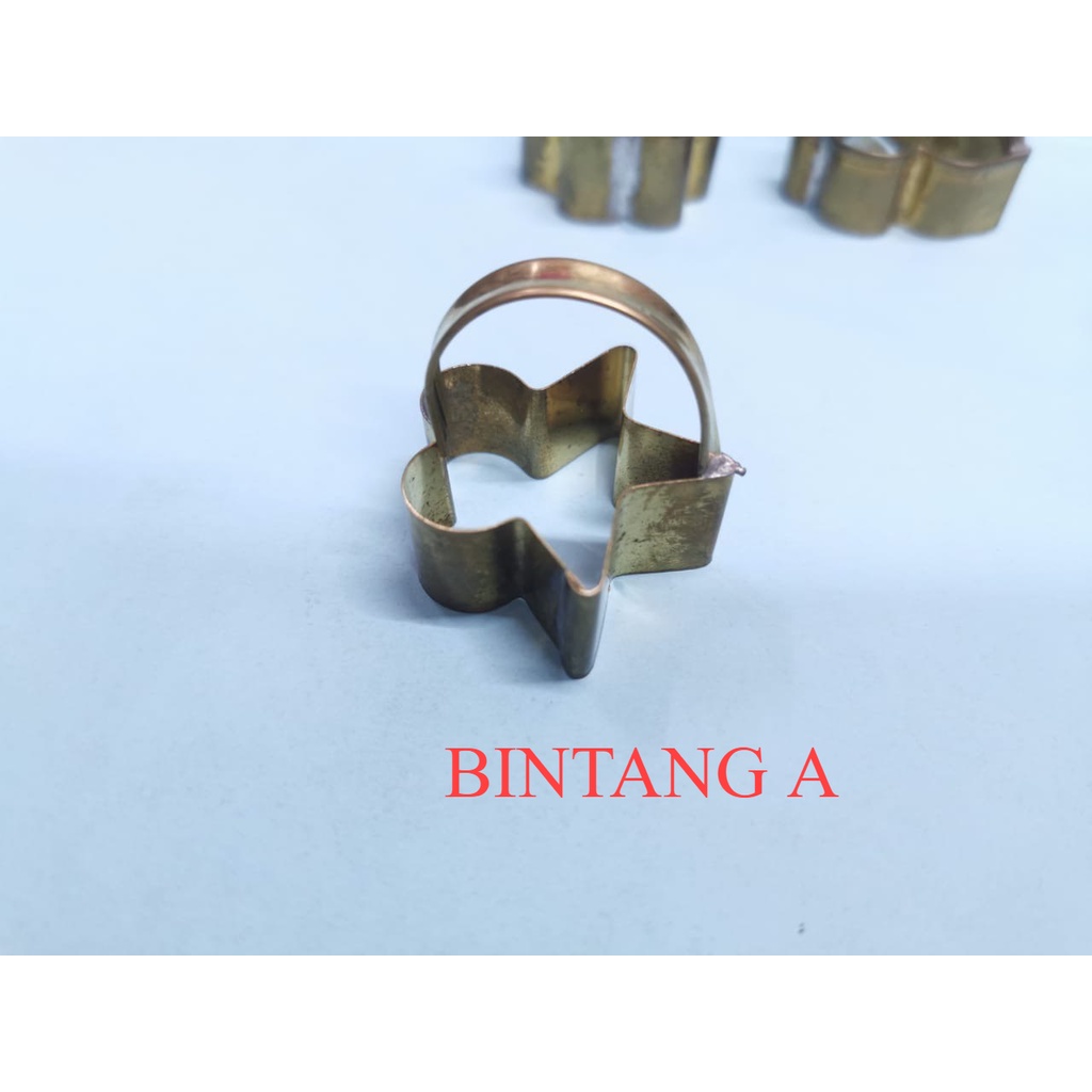 Acuan Tembaga Biskut BINTANG RAMA2 / Tart Teratai Brass Cookie Cutter ...