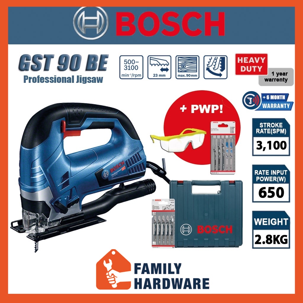 BOSCH GST90BE Professional Jigsaw With Dust Extraction Set + Hex Key ...
