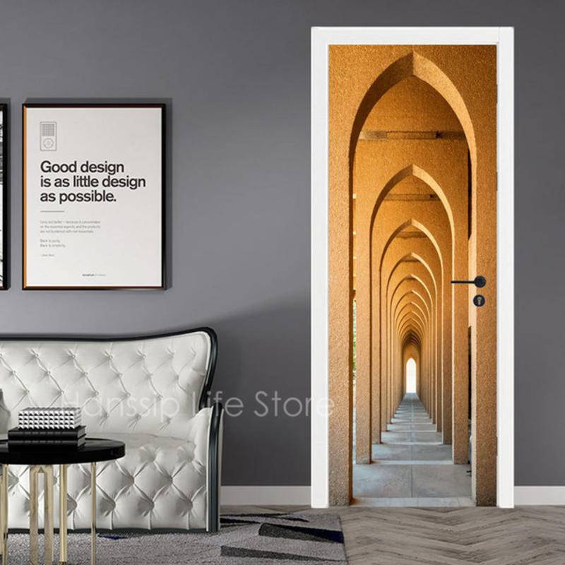 Custom Muslim Islamic Style Door Sticker Retro Arch Architectural ...