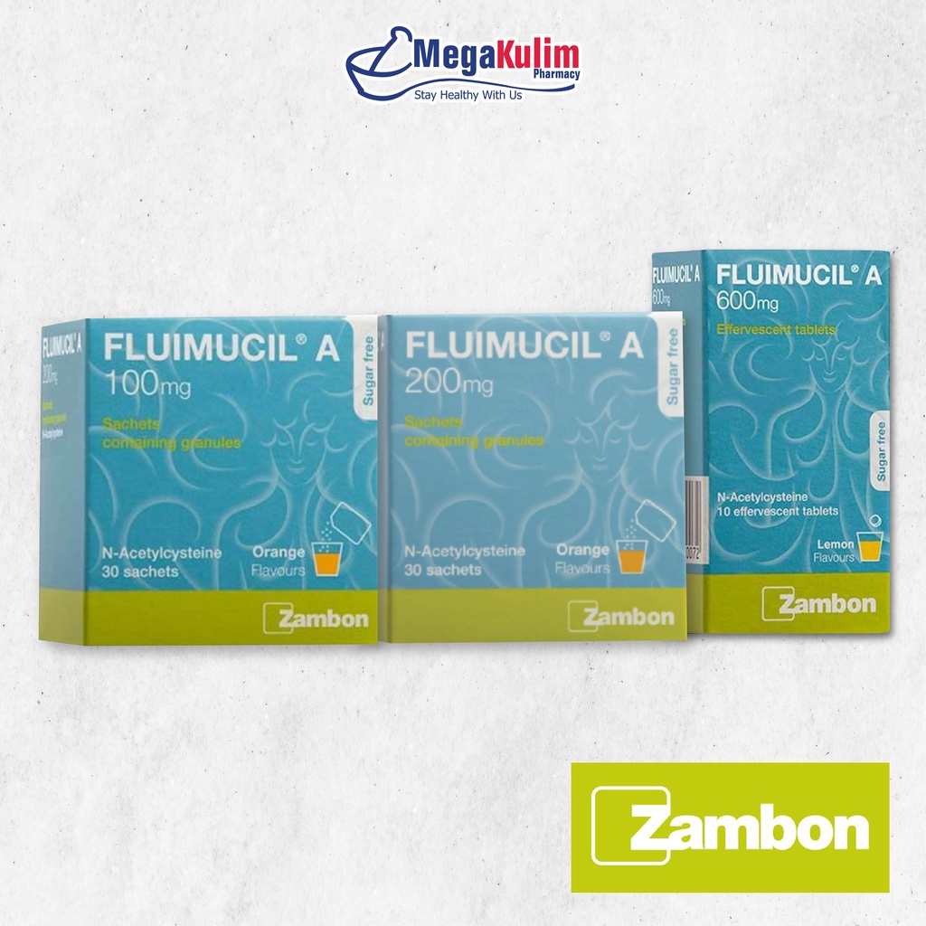 Fluimucil A 600mg / 100mg /200mg (10 tab / 30 sac) | Shopee Malaysia