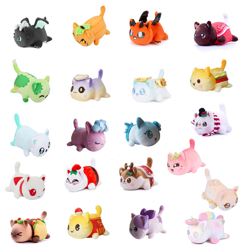 PS1 Aphmau MeeMeows Meow Plush Toys Donut Sandwich Hamburger Cola ...
