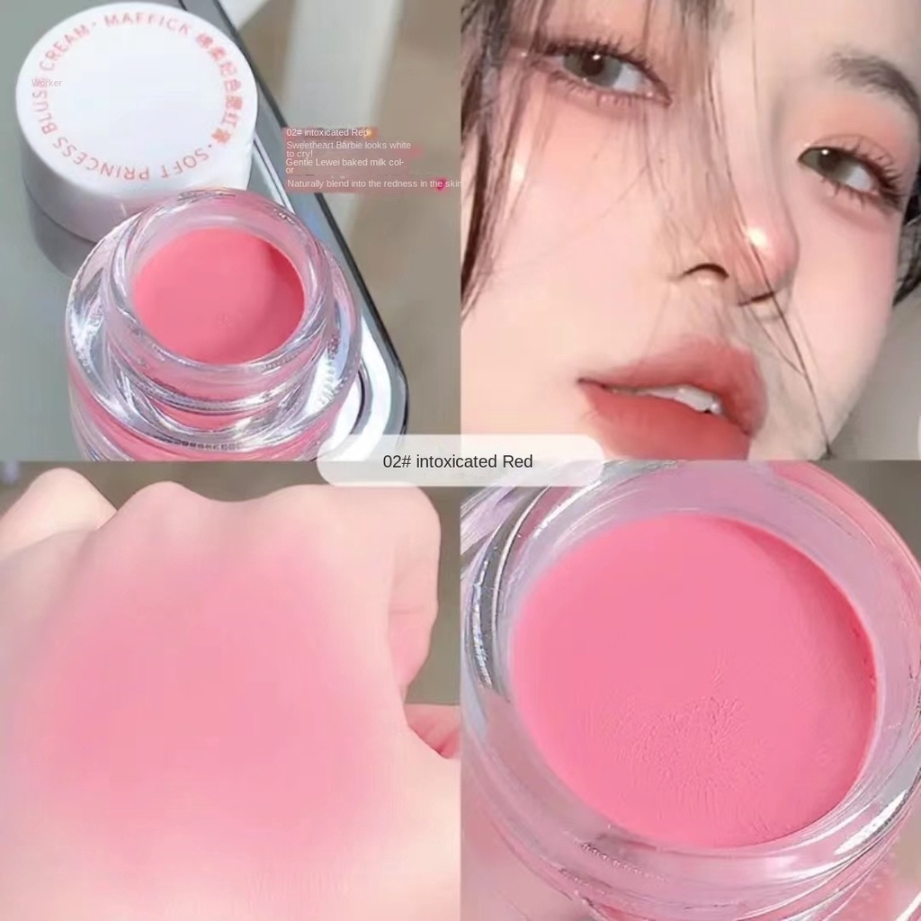 powder blusher cream nude, natural three-dimensional makeup, lasting ...