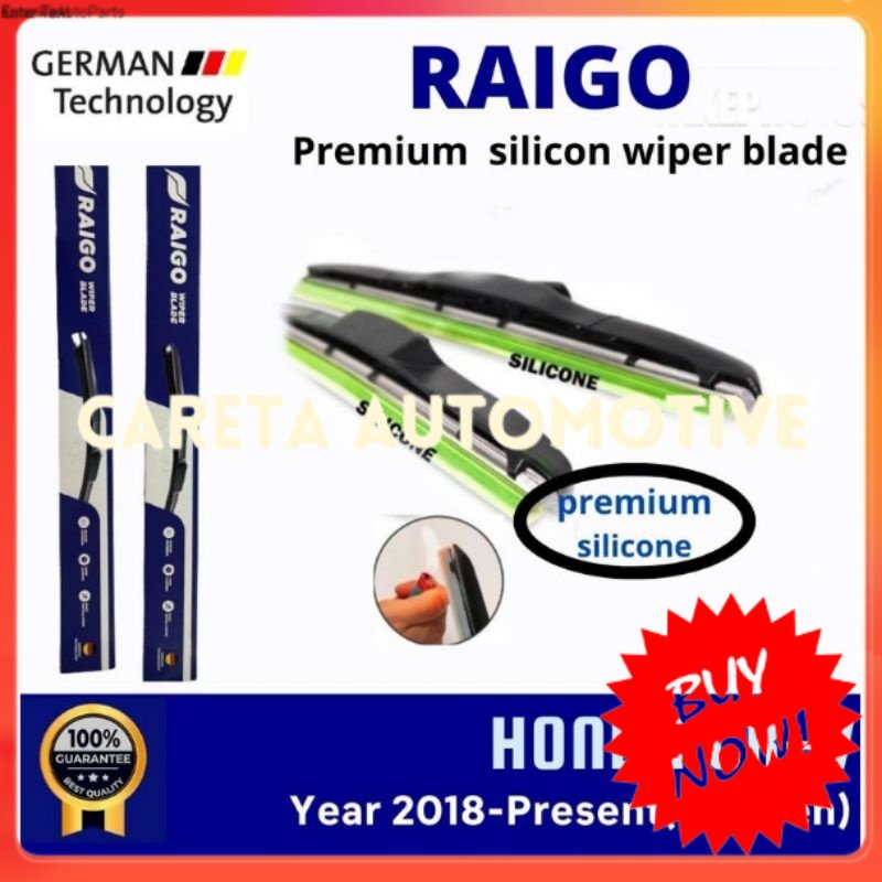 RAIGO Premium Silicone Wiper Blade Honda CR-V CRV (5th Gen) Year 2018 ...