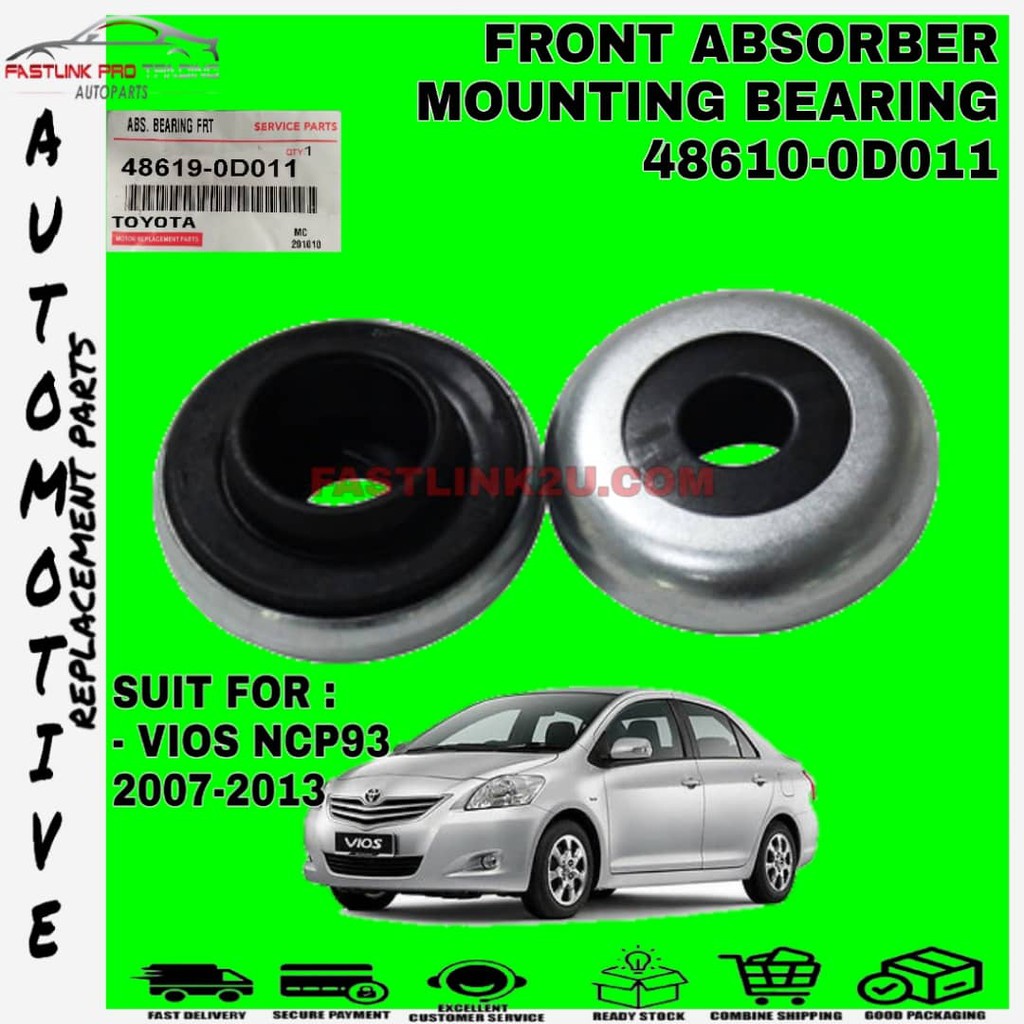 TOYOTA VIOS NCP93 2007-2013 SWIFT ABSORBER MOUTING BEARING 48619-0D011 ...