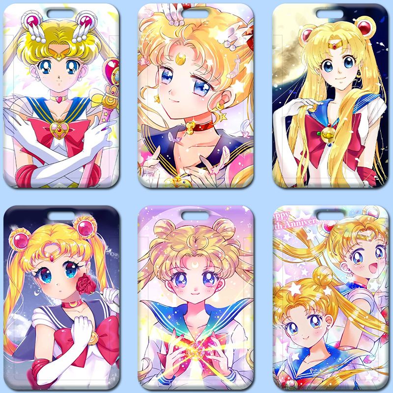 Anime Cartoon Sailor Moon DIY Student School Campus ID Card Hard Cover ...