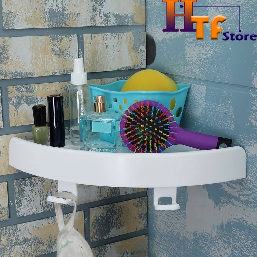 Wall Corner Shelf Bathroom Snap Up Bath Wall Corner Mount Storage Rack ...