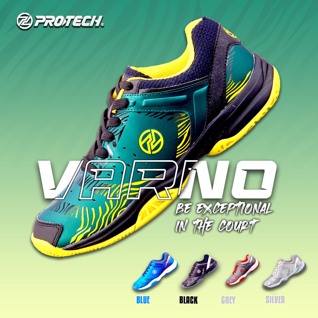 PROTECH Badminton Court Shoes - VARNO | Shopee Malaysia