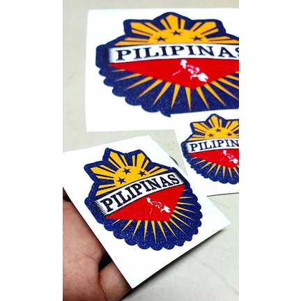 PILIPINAS vinyl sticker waterproof with glitter effect 8 inch 3inch ...