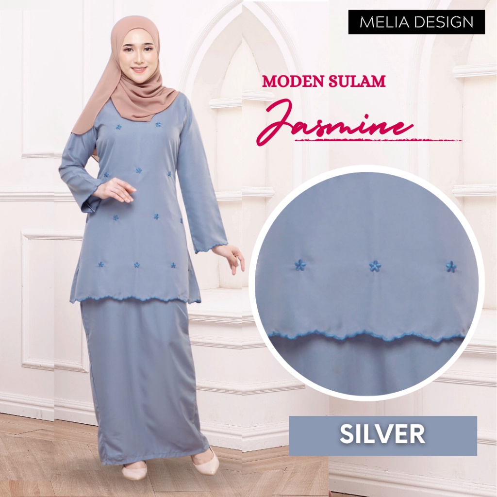 Melia Design Baju Kurung Moden Sulam Eksklusif Murah Viral Baju Tunang ...