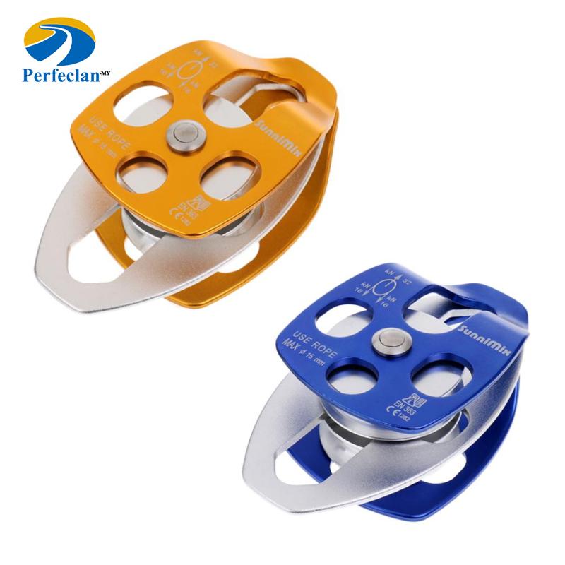 Szxflie3 32KN Double Pulley for Hauling System Climbing Caving Dragging ...