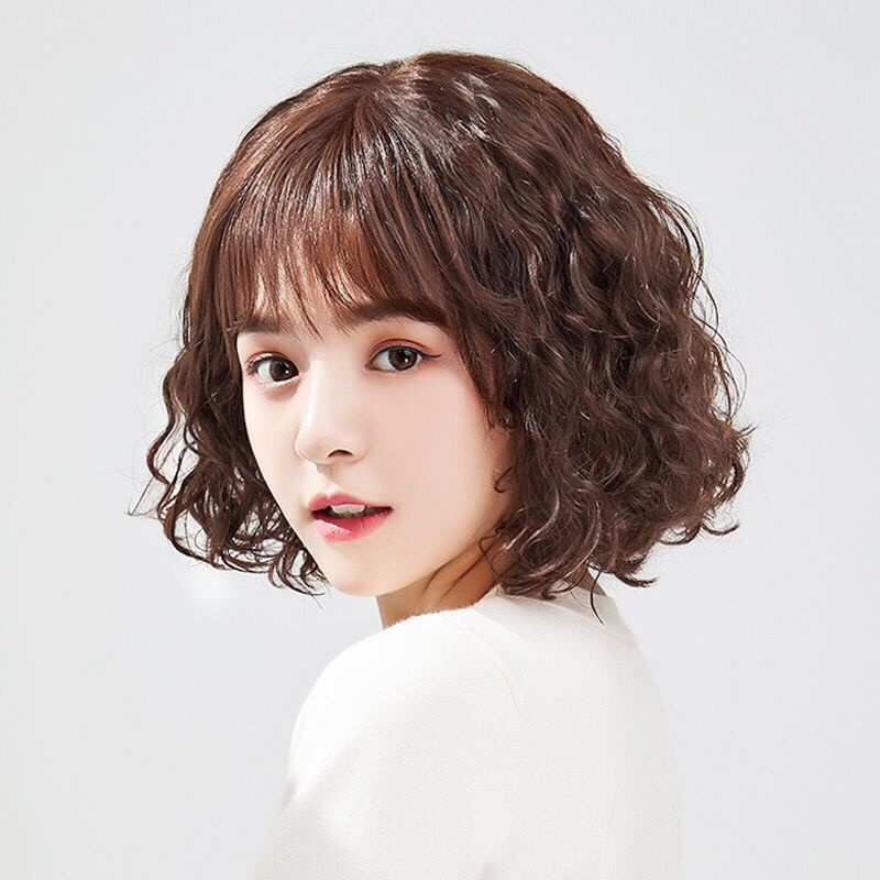 Wig Women's ShWigs for Women ort Hair Short Curly Hair Wool Curly Wig ...