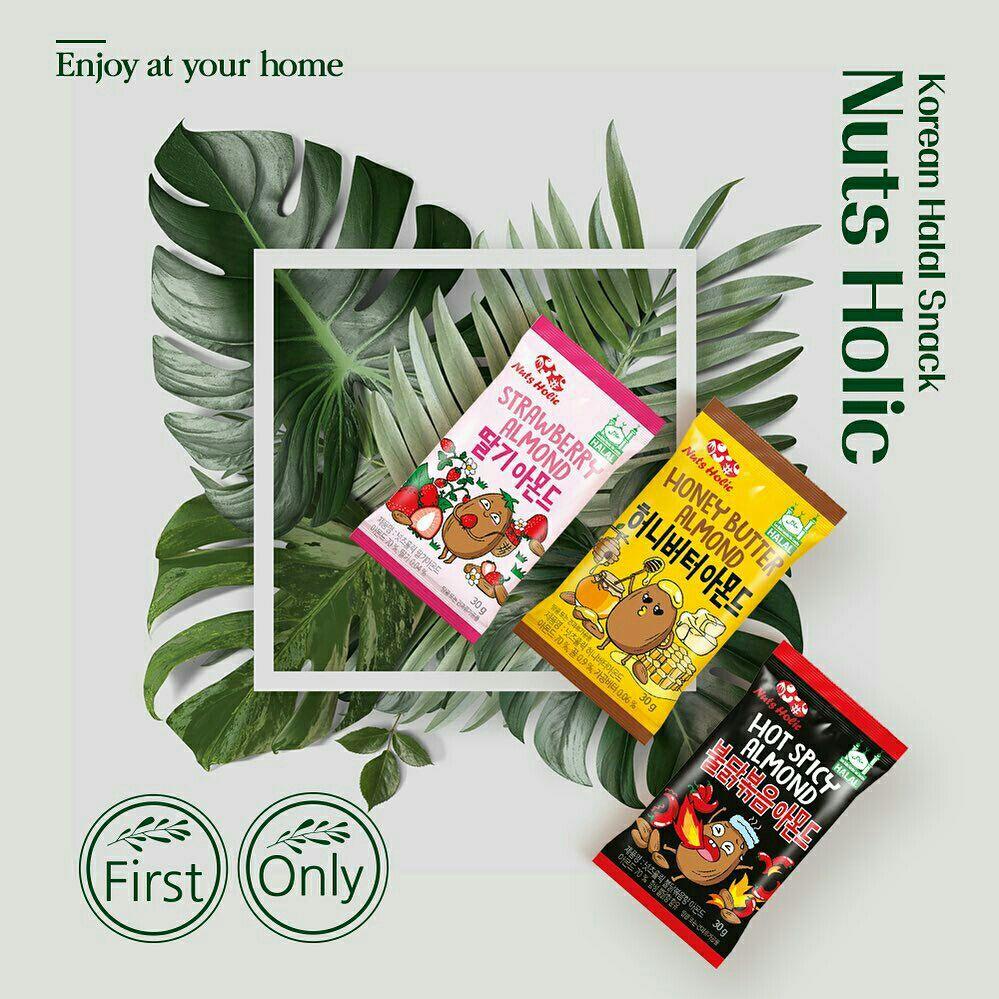 [HALAL] NUTS HOLIC ALMOND (Honey Butter/Hot Spicy Chicken/Strawberry ...