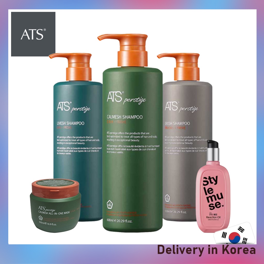 [ ATS ] Perstige Livesh/Calmesh/Bresh Shampoo 600ml/1000ml/Organic Aloe ...