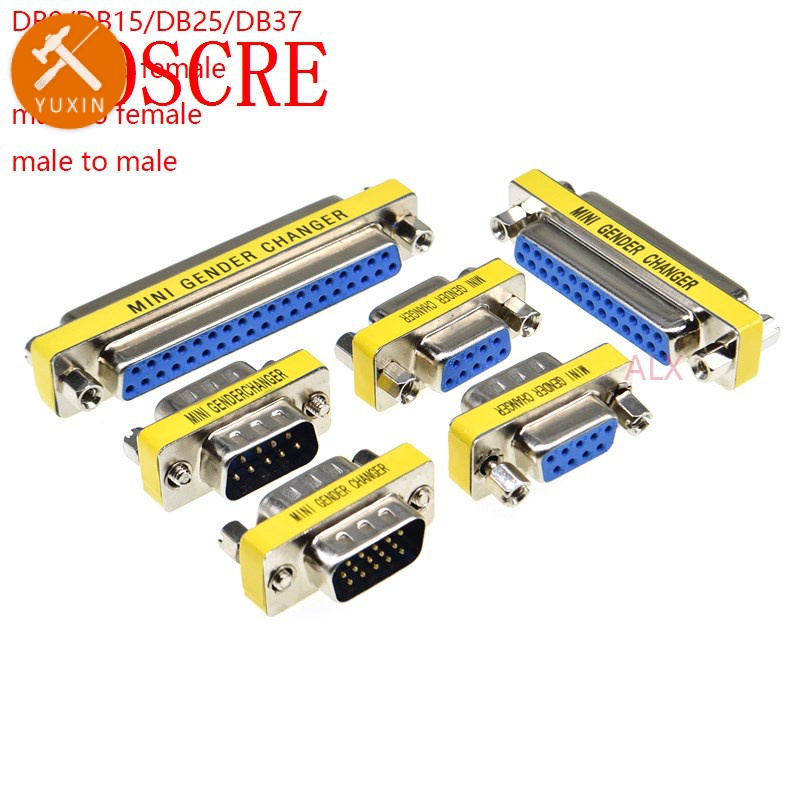 2pcs DB9 DB15 DB25 DB37 9/15/25/37 pin female to female/male to male RS232 serial port com ...