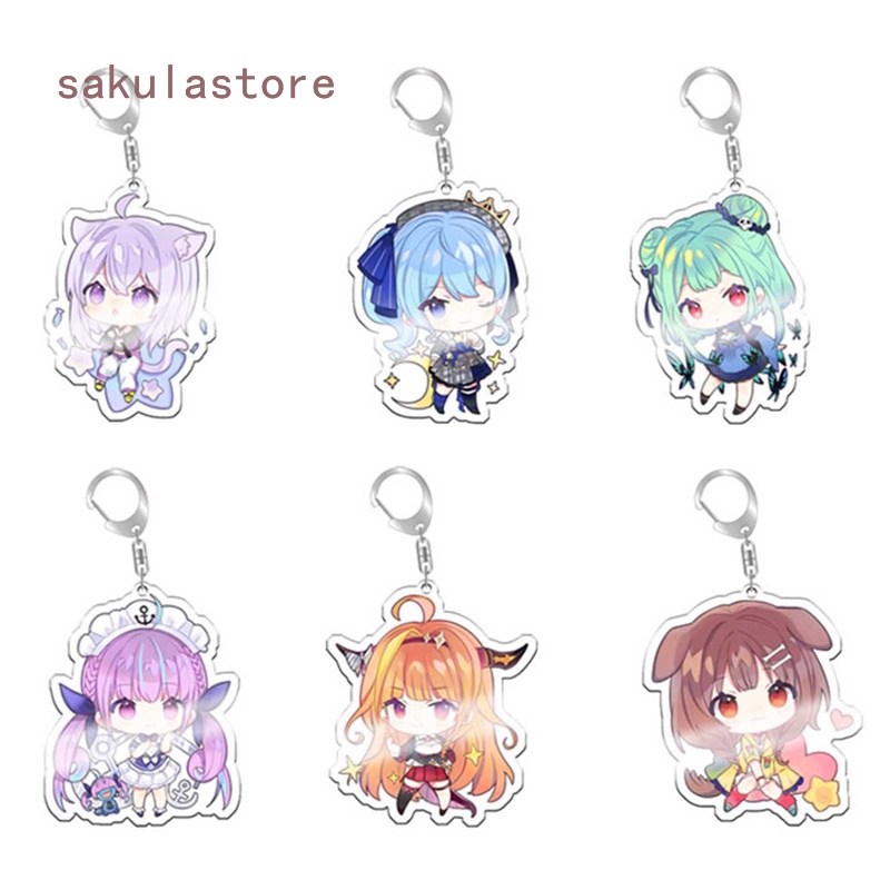 Hololive Youtuber Vtuber Animation Keychain Cartoon Virtual YouTuber ...
