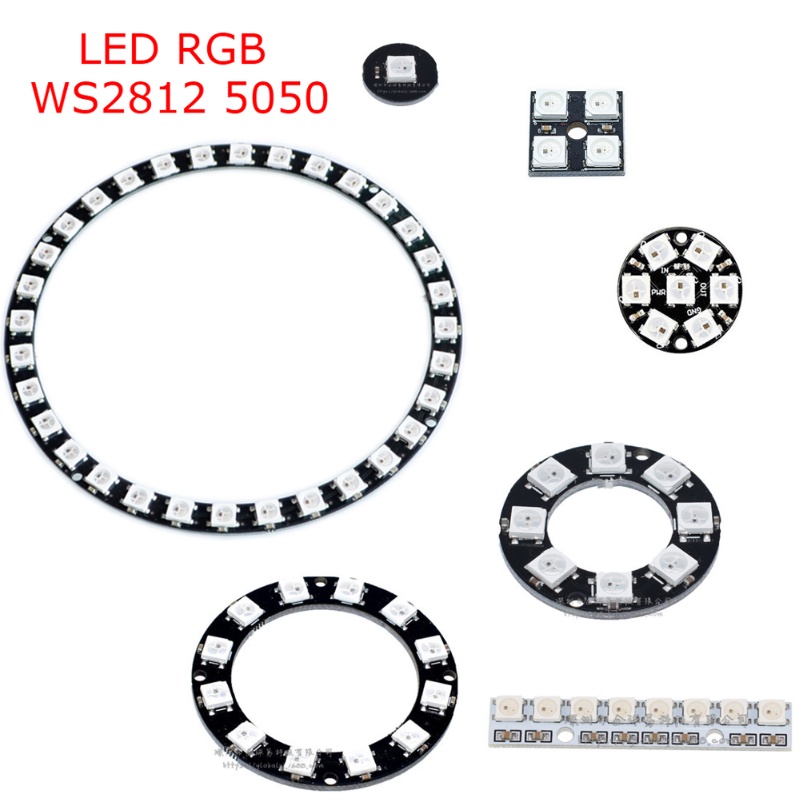 Ws2812 5050 RGB LED Chip Ring with Integrated Colorful Driver | Shopee ...