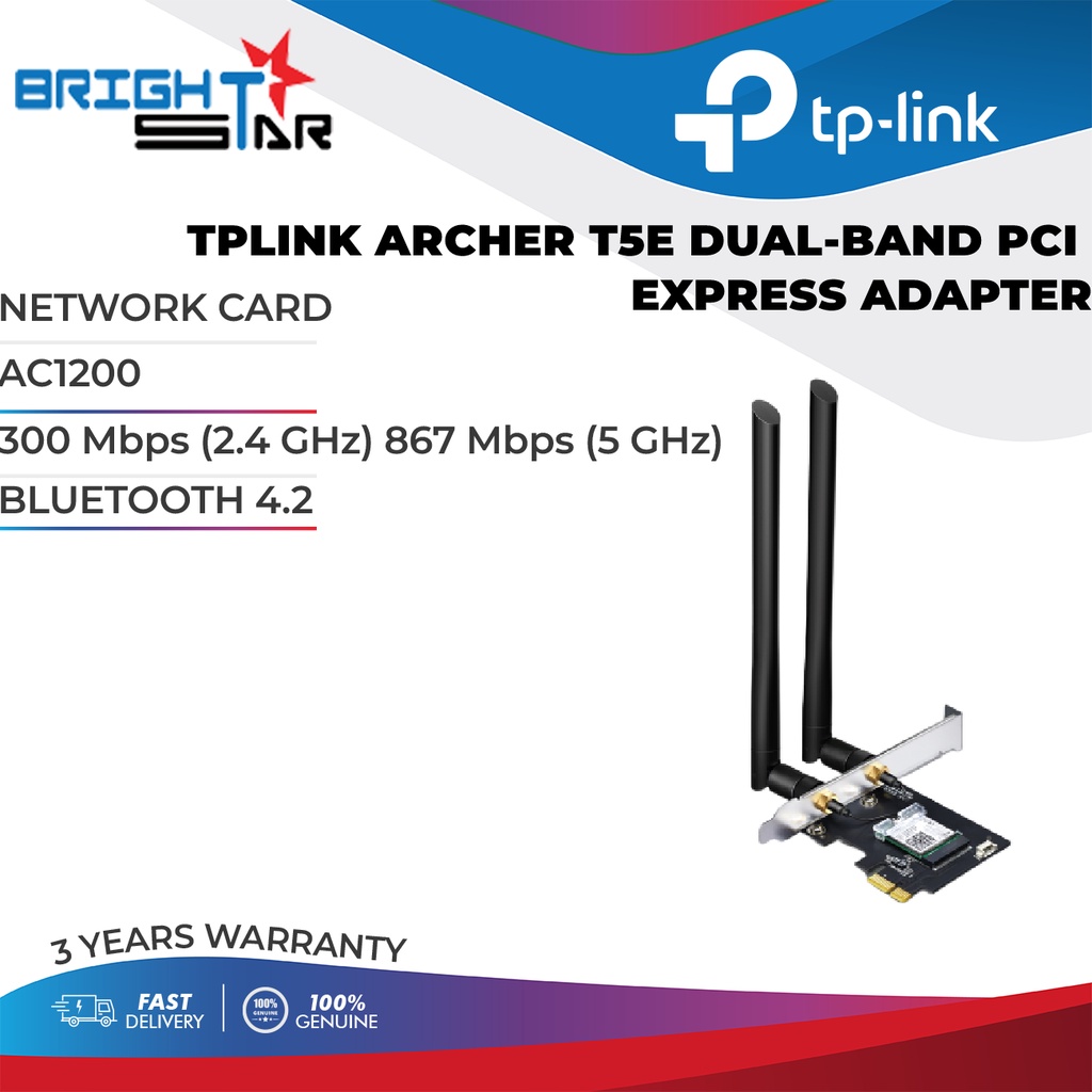 TPLINK ARCHER T5E DUAL-BAND PCI EXPRESS ADAPTER | Shopee Malaysia