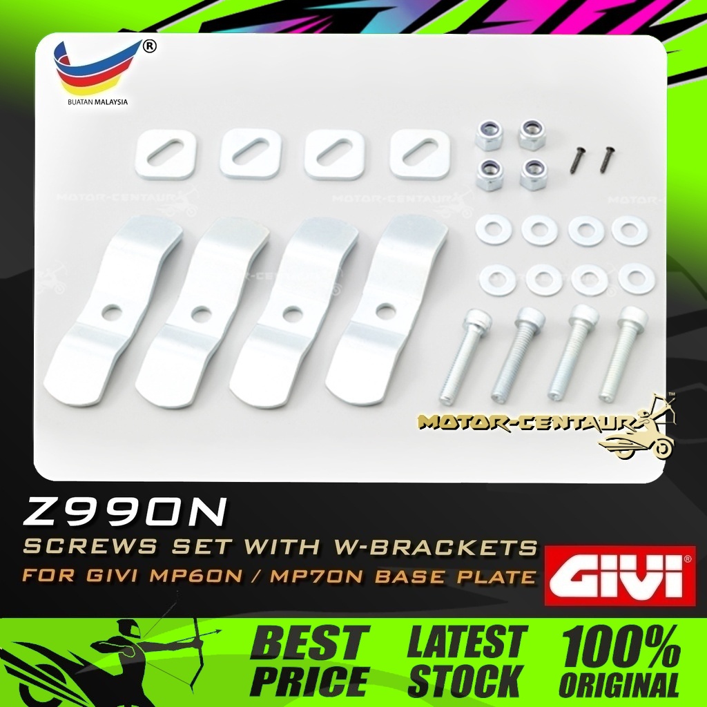SET SKRU GIVI Z990N SCREW SET WITH W-BRACKETS FOR MP60N / MP70N BASE ...
