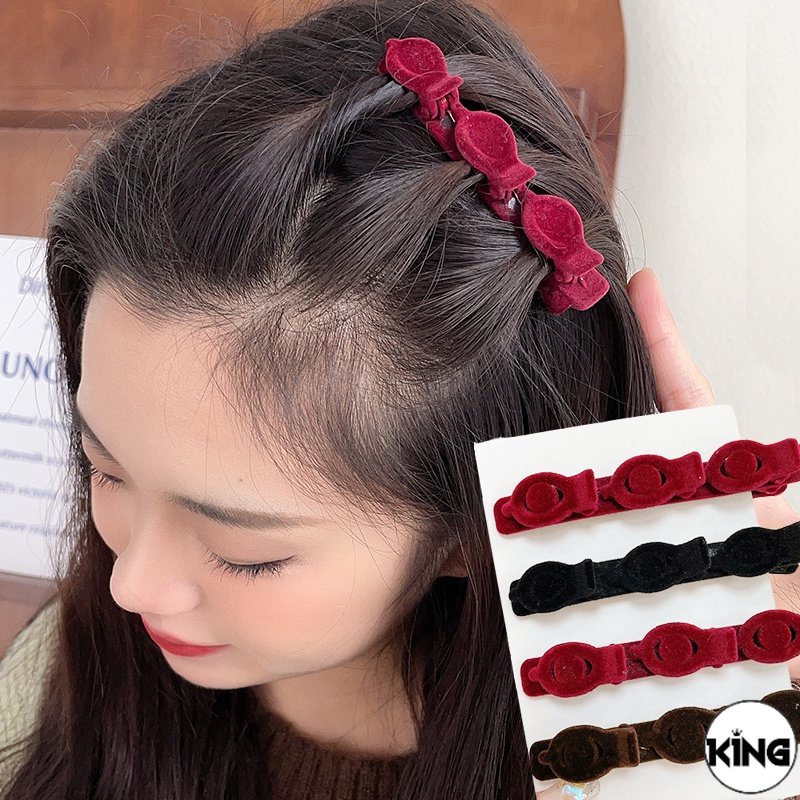 KI Fairy Sweet Flocking Side Bangs Hairpin / Double Layer Bangs ...