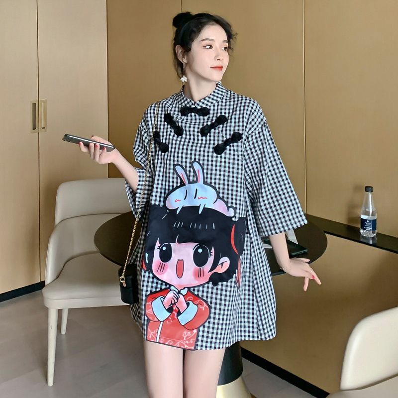 【40-100kg m-5XL】300斤大码改良版旗袍裙胖mm宽松显瘦连衣裙国风减龄可爱娃娃裙潮dress fat bigsize overszie | Shopee Malaysia