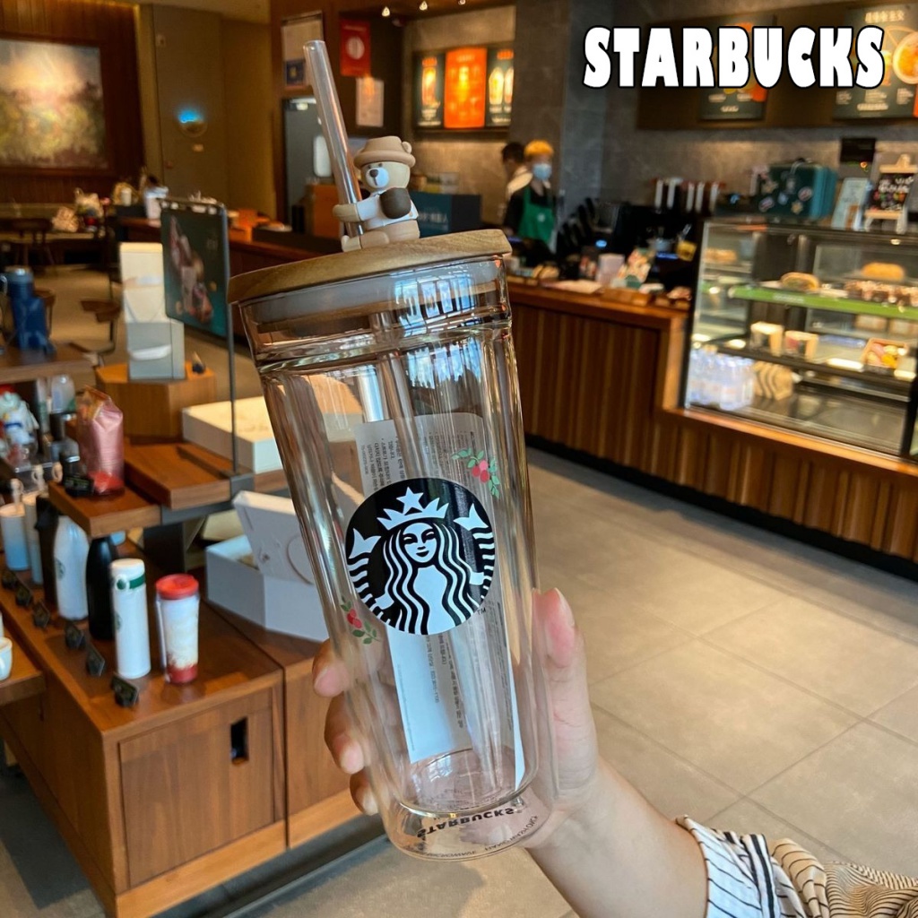 【FREE SHIPPING】Starbucks dark green goddess leather case pink cherry ...