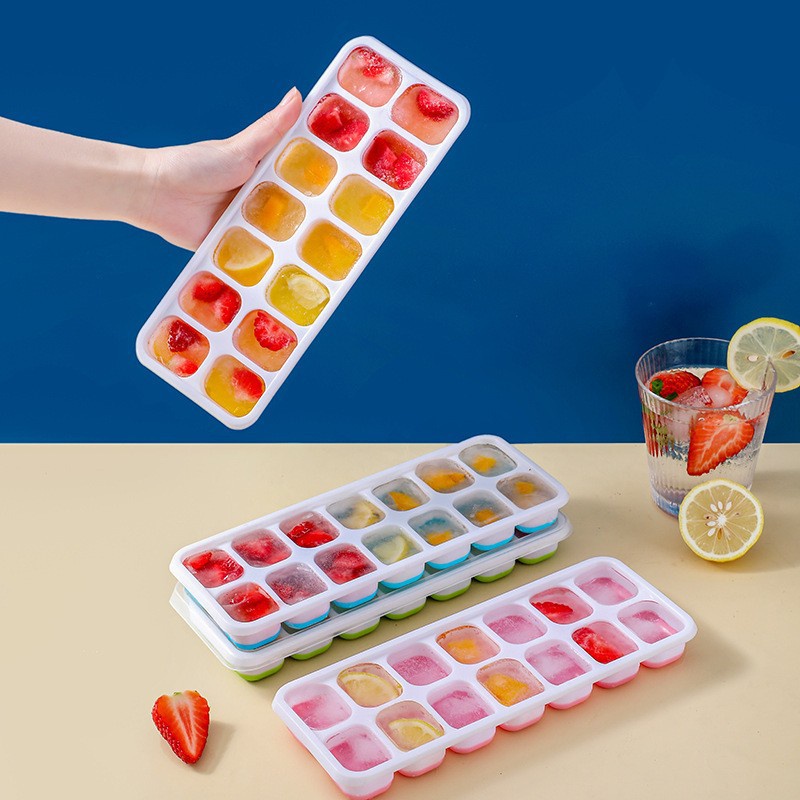 14 Holes Silicone DIY Ice Cube Maker Tray Baby Food Puree Mold ...