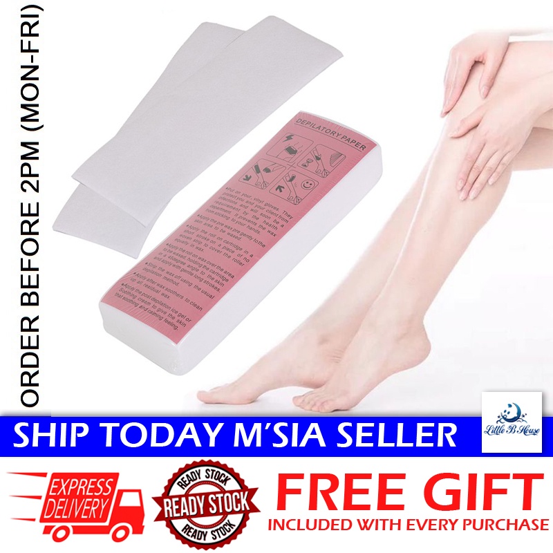 [Little B House] Epilator Waxing Strip Disposable Depilatory Paper Leg ...