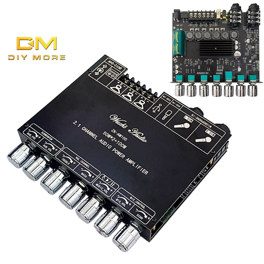 DIYMORE ZK-AM100 high-power KTV microphone audio all-in-one machine 2.1 channel Bluetooth power ...