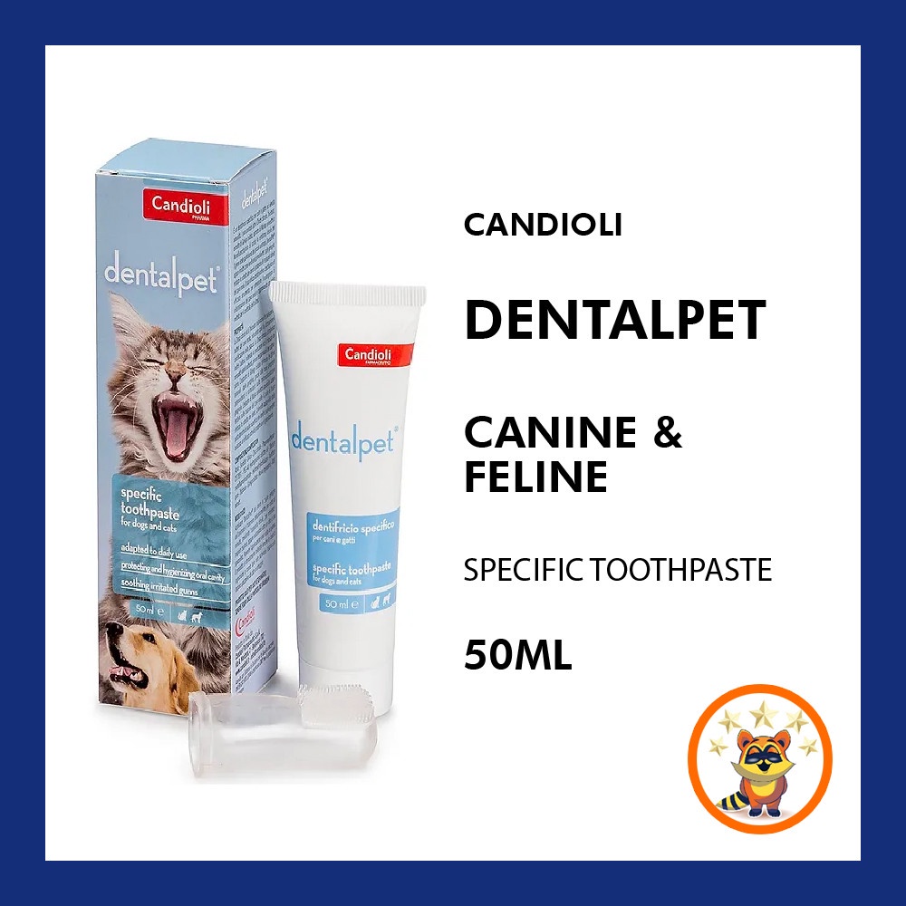 Candioli DentalPet Toothpaste for Canine Dog & Feline Cat Kucing 50ml ...