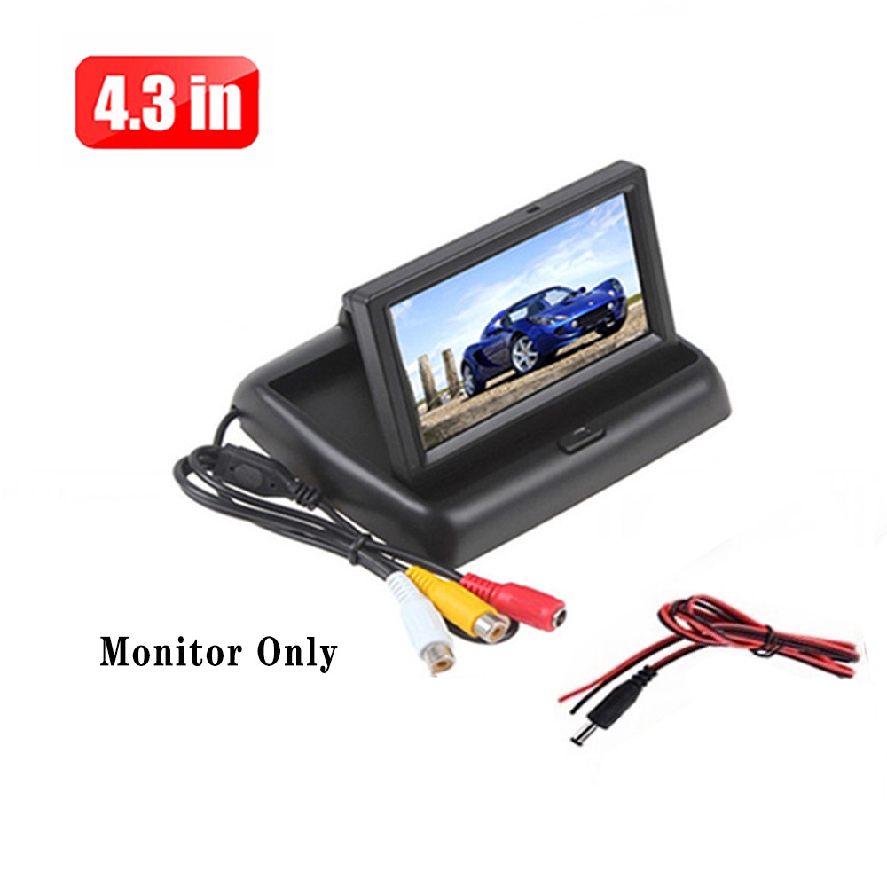 Evean Foldable Car Monitor 4.3" Screen For Rear View Reverse Camera TFT ...