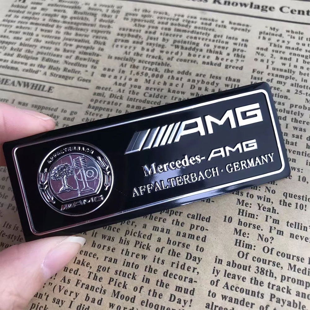 Mercedes-Benz Apple Tree Aluminum Stickers Aksesori Kereta AMG Car Logo ...