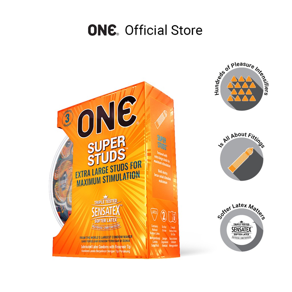 ONE Condoms Super Studs (3's) | Shopee Malaysia