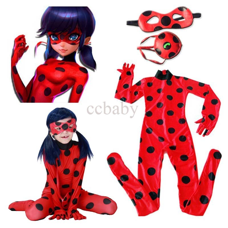 Girl Reddy Costume Kids Jumpsuit Black Cat Noel Ladybird Cosplay ...