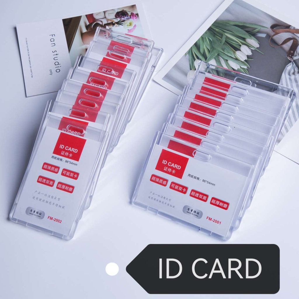 Access Card Holder Multipurpose Name Tag ID Badge Acrylic Transparent ...