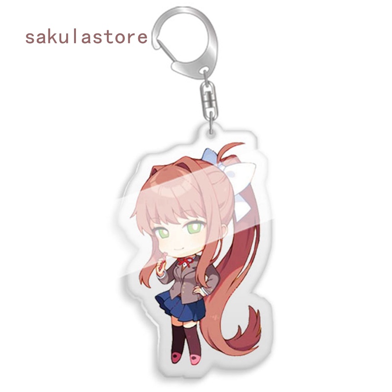 Anime Doki Literature Keychain Cartoon Acrylic Key Chain | Shopee Malaysia