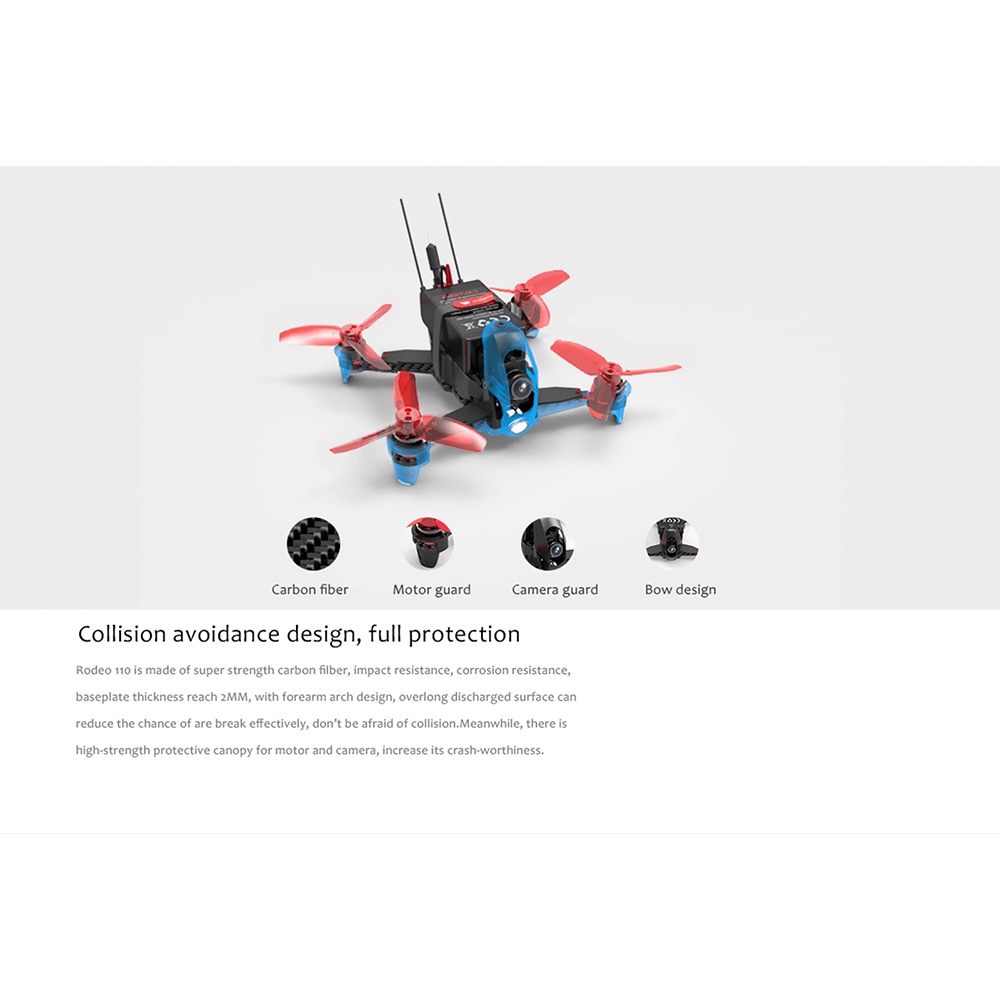 Walkera Rodeo 110 FPV Drone Kit with Camera Mini Indoor FPV Racing Drone RC Quadcopter | Shopee ...