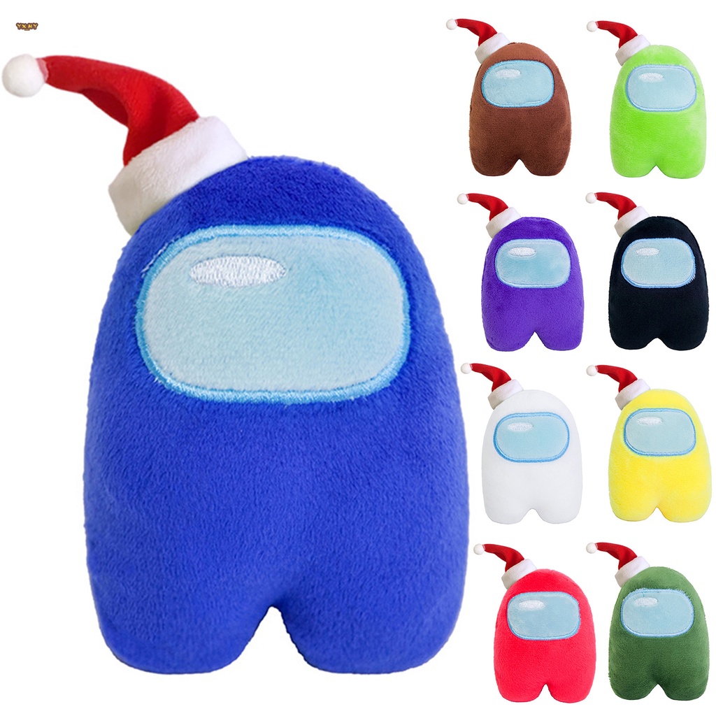 Xmas Hat Figure Among Us Plush Crewmate Plushie Kawaii Stuffed Soft ...
