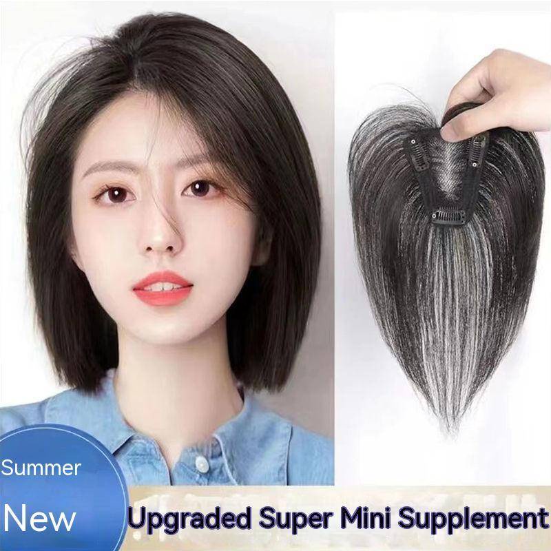 100% Human Hair Swiss Net Lightweight Topper For Female T-part 8 * 10cm ...