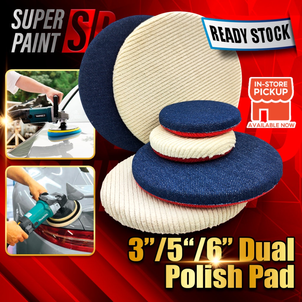 3" 5" 6" Cover Edge DA Dual Action Polish Pad Corduroy / Blue Jean ...