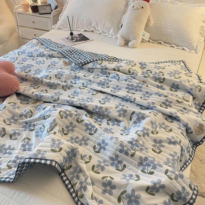 Selimut Super Lembut 2023 Summer Cotton Quilts Thin Air-conditioning Comforter Soft Breathable ...